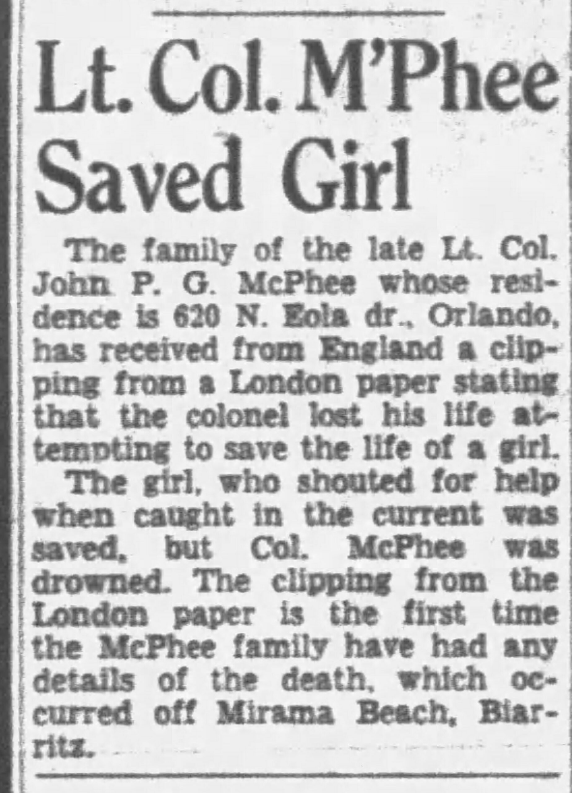 McPhee, John P. G. - Florida-France Soldier Stories